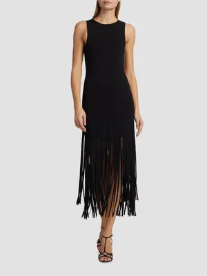 TOCCIN Margaux Fringe Midi-dress