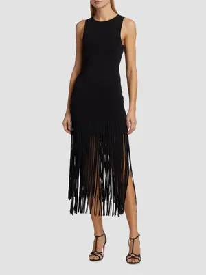 TOCCIN Margaux Fringe Midi-dress