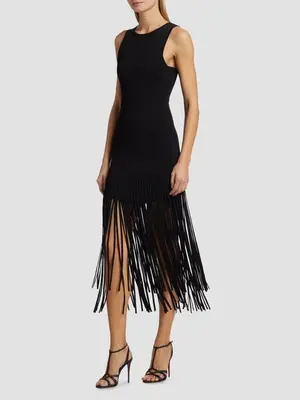 TOCCIN Margaux Fringe Midi-dress
