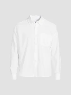 CORRIDOR Resonance Oxford Cotton Button-front Shirt - White