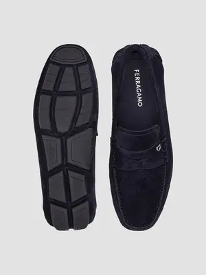 FERRAGAMO Timothy Suede Driving Loafers
