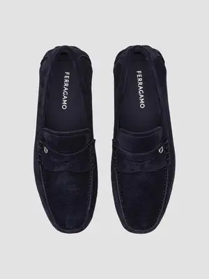FERRAGAMO Timothy Suede Driving Loafers