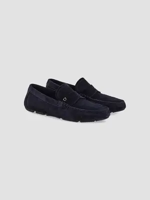 FERRAGAMO Timothy Suede Driving Loafers