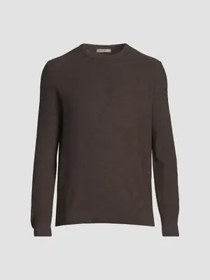 Corneliani Birdseye Wool Crewneck Sweater