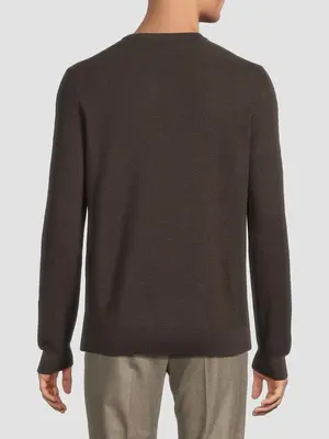 Corneliani Birdseye Wool Crewneck Sweater