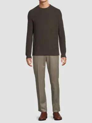 Corneliani Birdseye Wool Crewneck Sweater