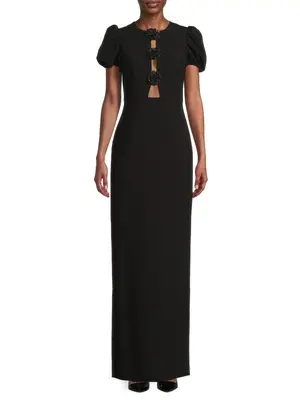 Likely Drop 11 Griffen Crystal-embellished Rosette Gown