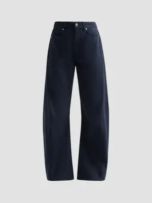 Veronica Beard Sloan High-rise Barrel-leg Pants - Navy Stone