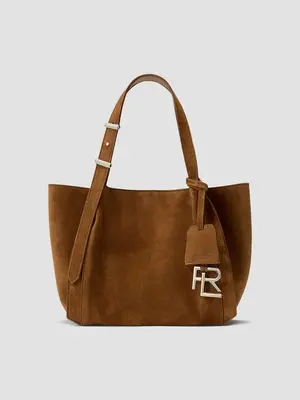 Ralph Lauren Small Logo Suede Tote Bag