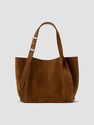 Ralph Lauren Small Logo Suede Tote Bag