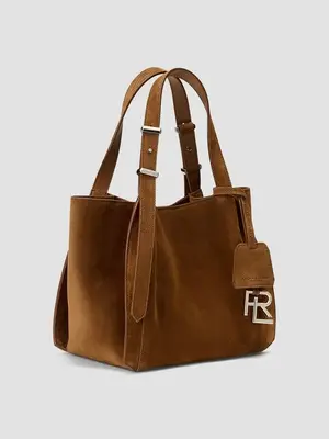 Ralph Lauren Small Logo Suede Tote Bag