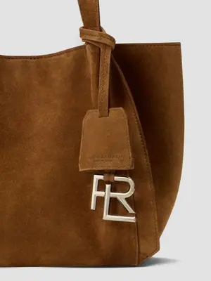 Ralph Lauren Small Logo Suede Tote Bag
