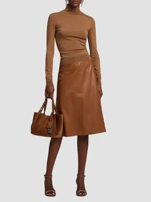 Ralph Lauren Small Logo Suede Tote Bag