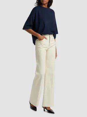 JAMIE HALLER Crease Bootcut High-rise Jeans