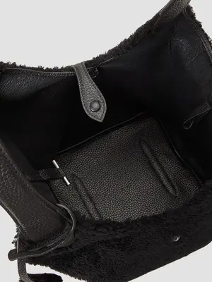 Polo Ralph Lauren Medium Polo Play Shearling & Leather Tote Bag