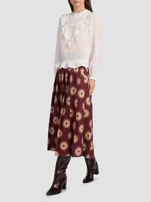 Lingua Franca Patchwork Lace Cotton Shirt