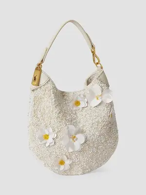 Polo Ralph Lauren Polo Id Floral Beaded Top Handle Bag