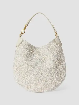 Polo Ralph Lauren Polo Id Floral Beaded Top Handle Bag
