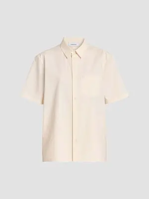 FERRAGAMO Cotton-silk Canvas Shirt - Parchment