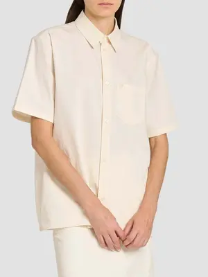 FERRAGAMO Cotton-silk Canvas Shirt