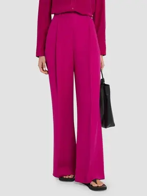 ARGENT Pleated Twill High-rise Trousers