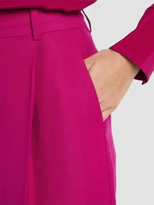 ARGENT Pleated Twill High-rise Trousers