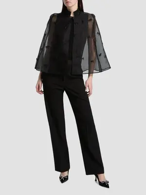 CAROLYN ROWAN ACCESSORIES Silk Organza Cape