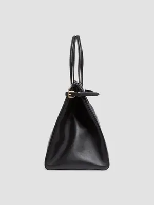 Valentino Garavani Antibes Medium Calfskin Shopping Bag - Black