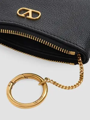 Valentino Garavani Grainy Calfskin Key Ring