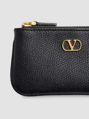 Valentino Garavani Grainy Calfskin Key Ring