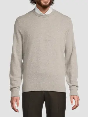 Corneliani Two-tone Wool-cashmere Sweater