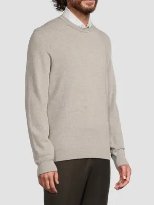 Corneliani Two-tone Wool-cashmere Sweater