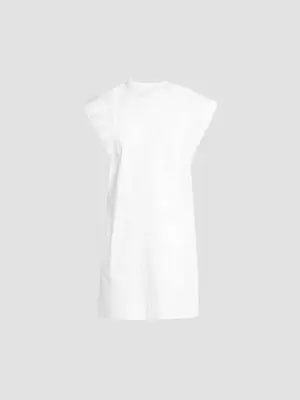 ARGENT Cotton Sateen Shift Minidress