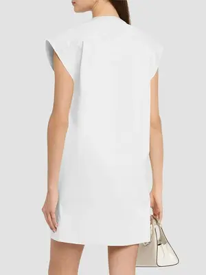 ARGENT Cotton Sateen Shift Minidress