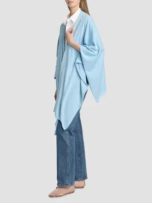CAROLYN ROWAN ACCESSORIES Sequin Cashmere-silk Ruana