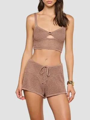 L'Agence Tracy Pointelle-knit Bralette