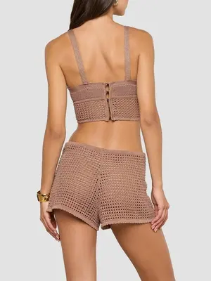 L'Agence Tracy Pointelle-knit Bralette
