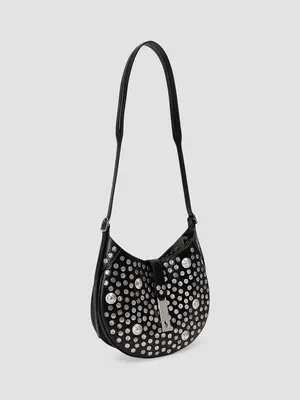 Polo Ralph Lauren Polo Id Stud Small Leather Shoulder Bag