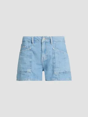 L'Agence Kyra Cotton High-rise Denim Shorts