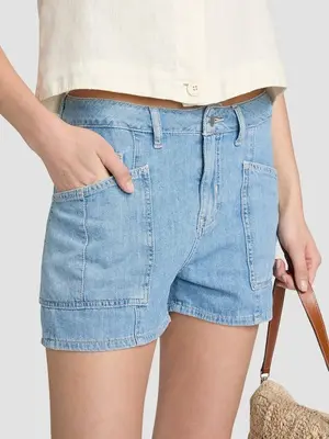 L'Agence Kyra Cotton High-rise Denim Shorts