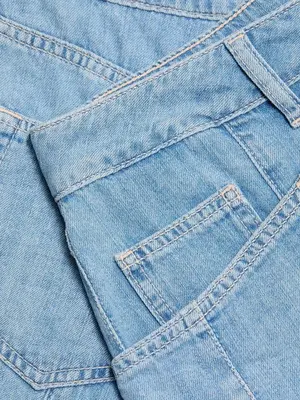 L'Agence Kyra Cotton High-rise Denim Shorts