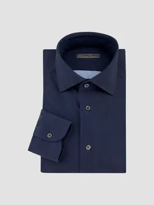 Corneliani P178 Diagonal Tech Shirt - Navy