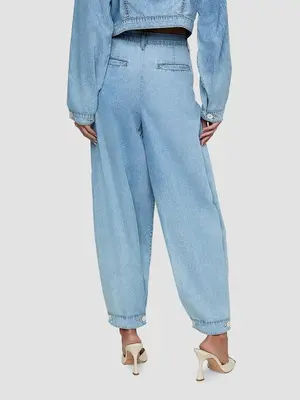 L'Agence Elias High-rise Convertible Wide-leg Jeans