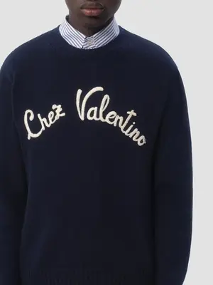 Valentino Garavani Wool Crewneck Sweater With Embroidery