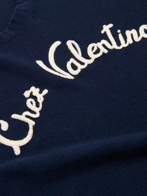 Valentino Garavani Wool Crewneck Sweater With Embroidery
