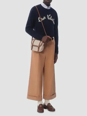 Valentino Garavani Wool Crewneck Sweater With Embroidery