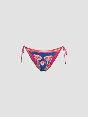 Farm Rio Floral Mixed Scarves Bikini Bottom