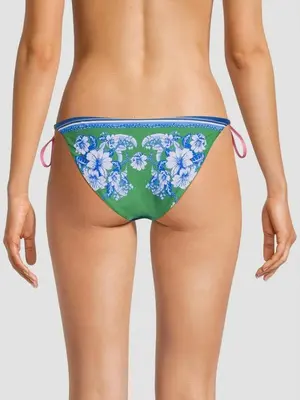 Farm Rio Floral Mixed Scarves Bikini Bottom