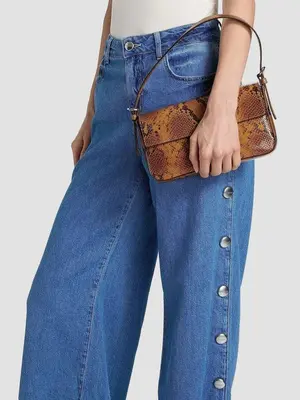 L'Agence Jennings Side-snap High-rise Wide-leg Jeans