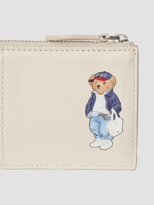Polo Ralph Lauren Spring Bear Leather Zip Card Case